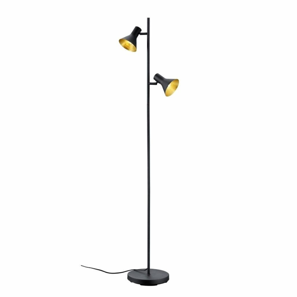 Macca Vloerlamp - Zwart Rotan - Lampencompleet